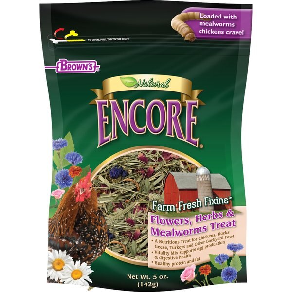 BROWN'S Encore Natural Farm Fresh Fixins Flowers, Herbs & Mealworms ...