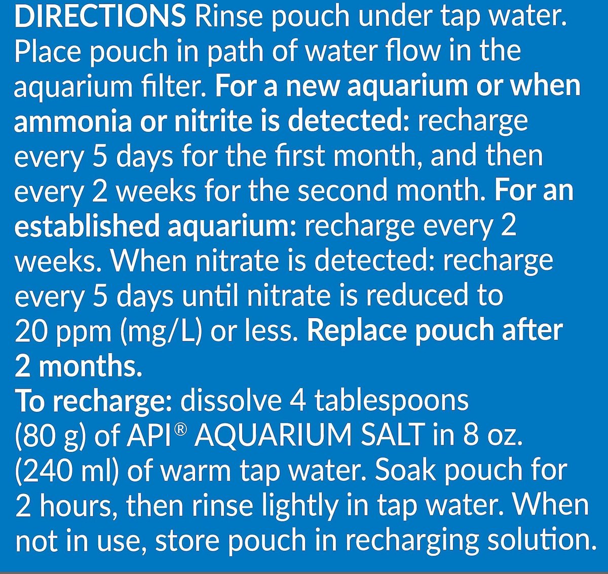 API Nitra-Zorb Aquarium Canister Filter Filtration Pouch, 2 count ...