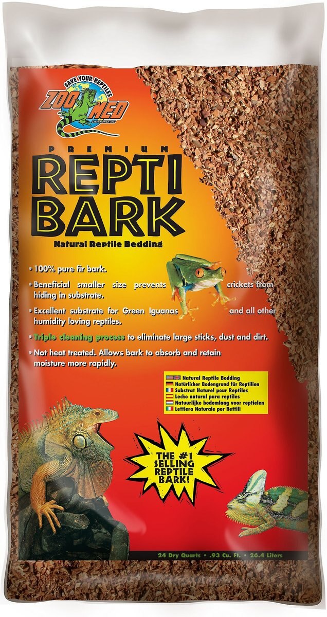 Discontinued - ZOO MED Premium Repti Bark Natural Fir Reptile Bedding, 24-qt bag, bundle of 3 ...
