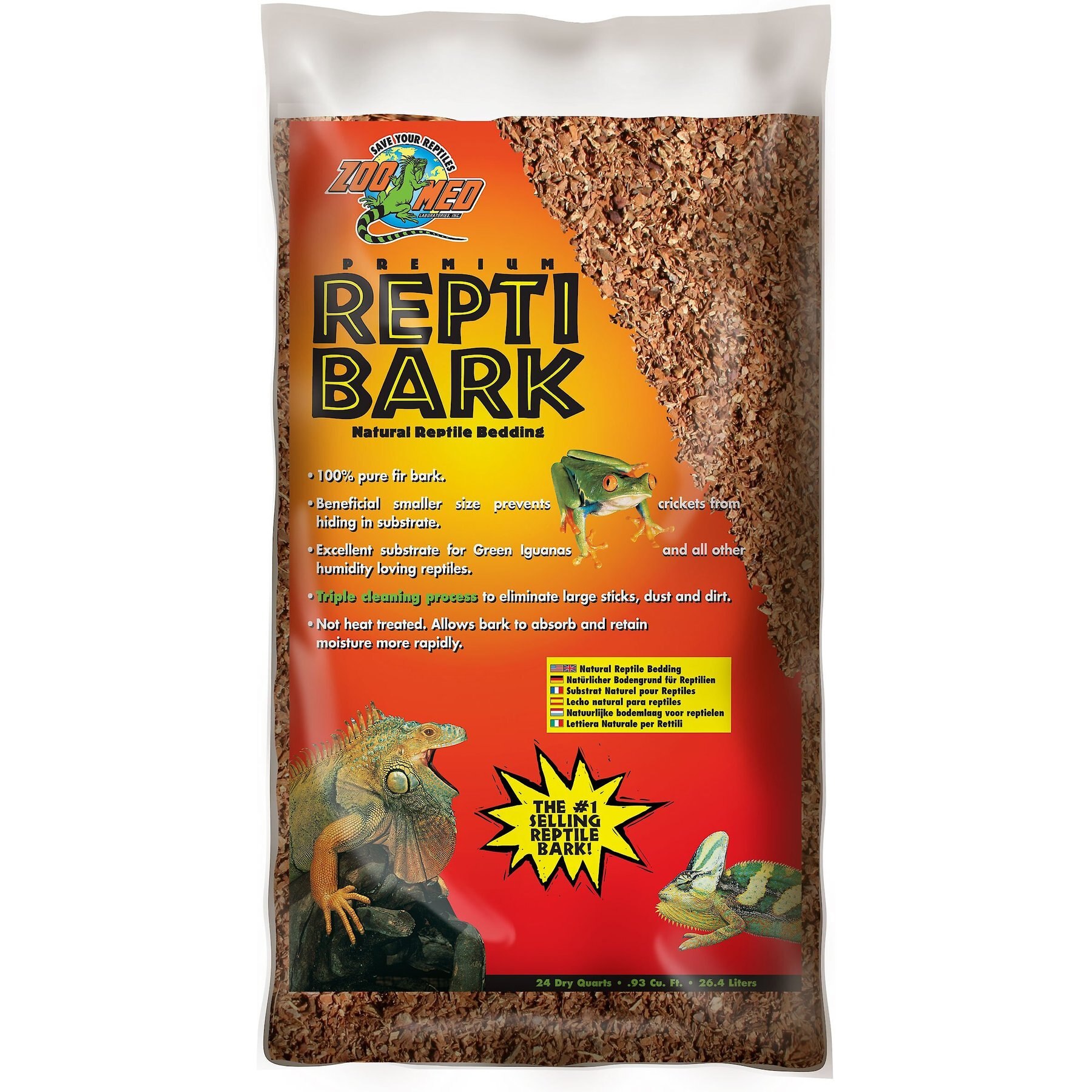 ZOO MED Premium Repti Bark Natural Fir Reptile Bedding, 24-qt bag ...