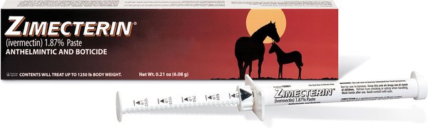 ZIMECTERIN (Ivermectin) Oral Paste Horse Dewormer, .21-oz syringe, 12 ...