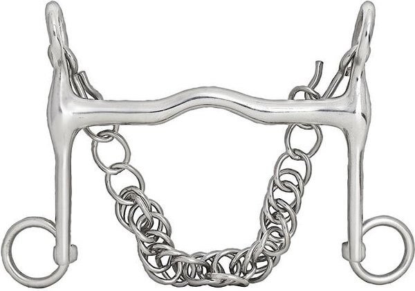 HORZE EQUESTRIAN Low Port Weymouth Horse Bit, 4.5 - Chewy.com