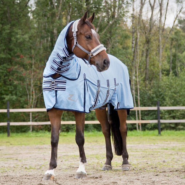 HORZE EQUESTRIAN Freja Combo Horse Fly Sheet, 75 - Chewy.com