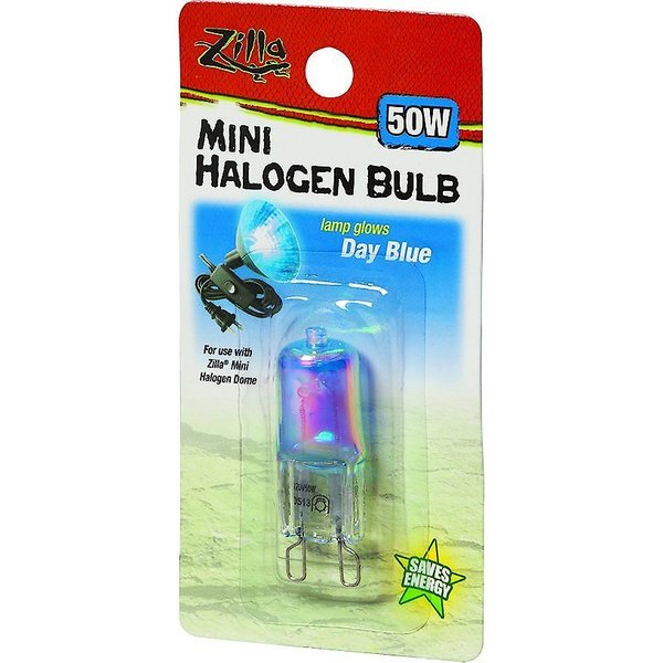 ZILLA Mini Day Blue Halogen Bulb for Reptile Terrariums, 50-watt ...