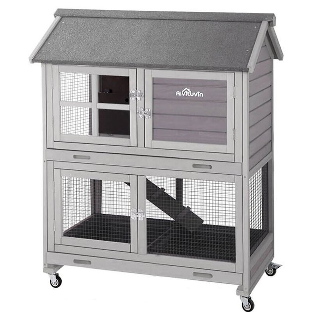AIVITUVIN 44.2-in Indoor & Outdoor Rabbit Hutch - Chewy.com