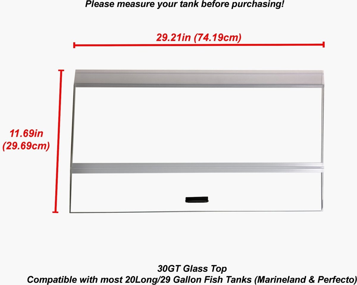 Out of Stock - H2PRO Glass Canopy Aquarium Fish Tank Cover, 30-in ...
