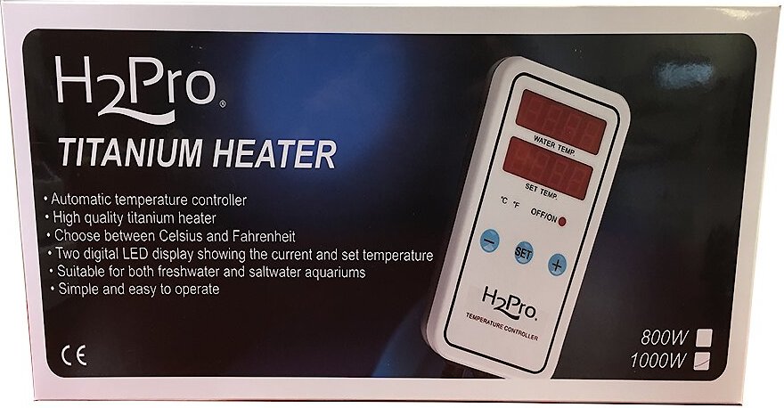 H2PRO Titanium Aquarium Heater, 800-watt - Chewy.com