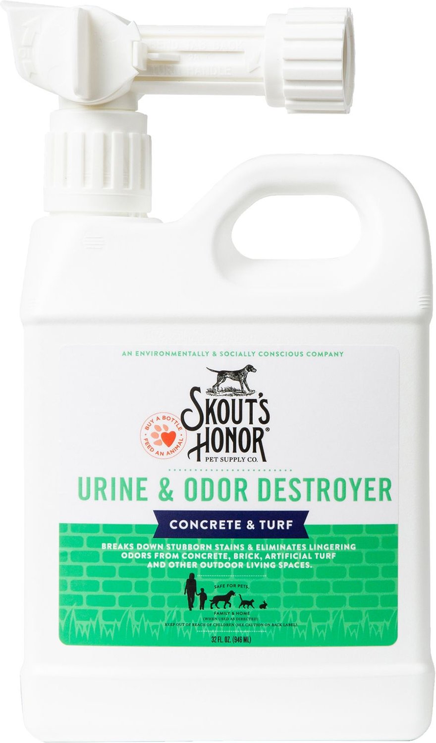 SKOUT'S HONOR Outdoor Turf & Concrete Urine & Odor Destroyer Spray, 32 ...