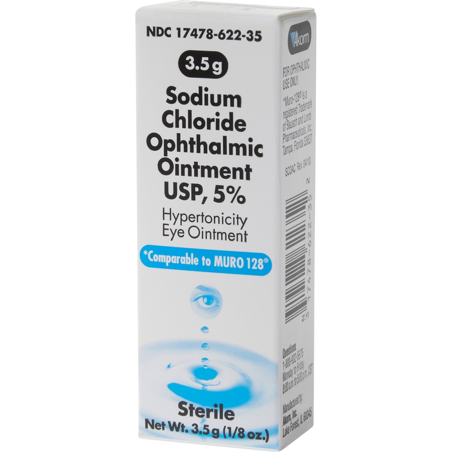 SODIUM CHLORIDE (Generic) Ophthalmic Ointment, 5%, 3.5 gm - Chewy.com