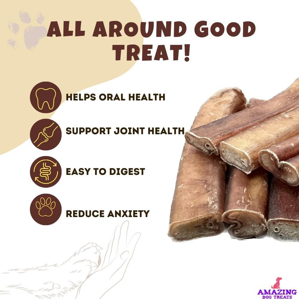 AMAZING DOG TREATS 12-inch Extra Thick Bully Stick Dog Treats, 5 count ...