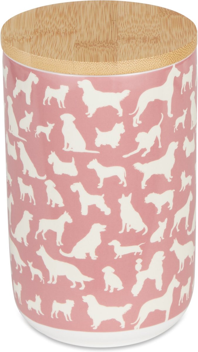 BONE DRY Ceramic Show Dog Treat Canister, Rose - Chewy.com
