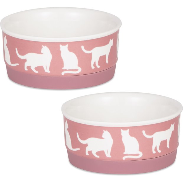 PINK CAT BOWLS & FEEDERS (Free Shipping) | Chewy