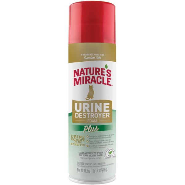 NATURE'S MIRACLE Dog Urine Destroyer Plus Enzymatic Stain Remover Foam ...