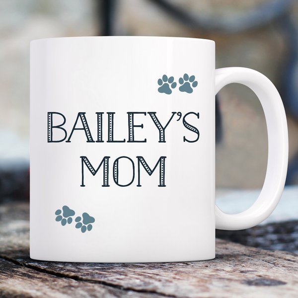 904 CUSTOM Personalized Boho Rainbow Best Dog Mom Double Sided Mug, 11 ...