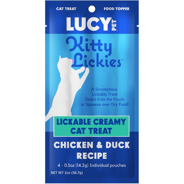 LUCY PET PRODUCTS Kitty Lickies Chicken & Duck Recipe Grain-Free ...