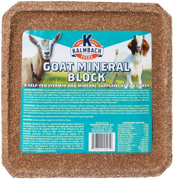 KALMBACH FEEDS Vitamin & Mineral Goat Supplement, 25-lb block - Chewy.com