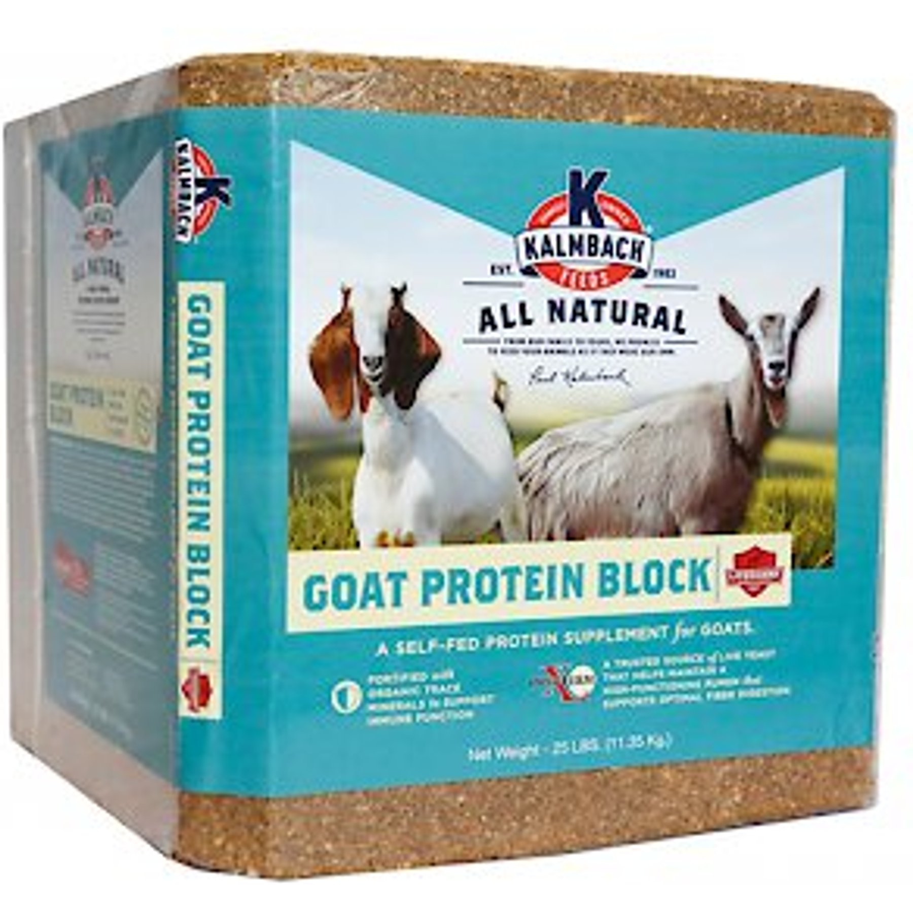KALMBACH FEEDS All Natural Protein Goat Supplement, 25-lb block - Chewy.com
