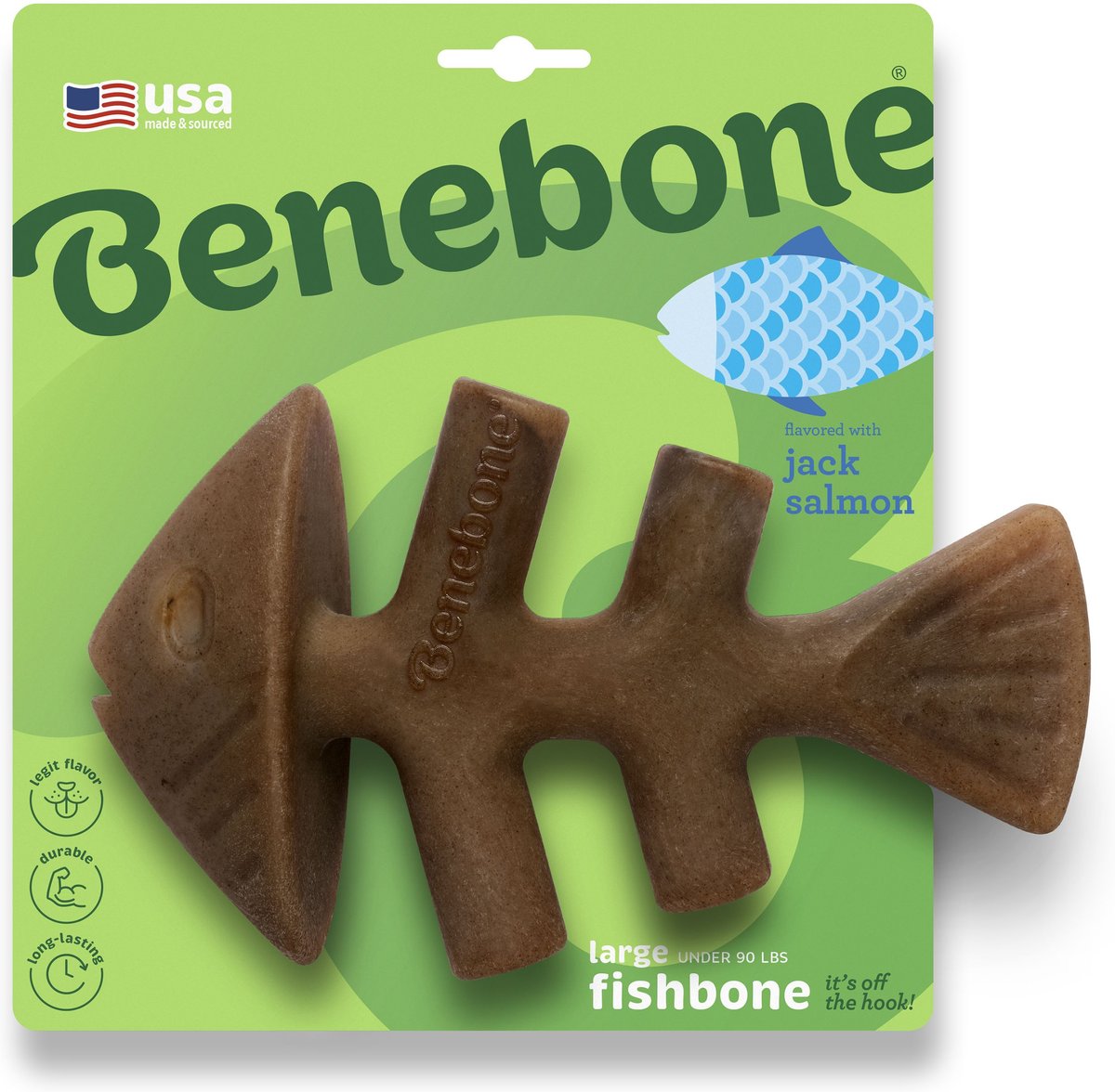 BENEBONE Fishbone Dog Chew Toy, Large - Chewy.com