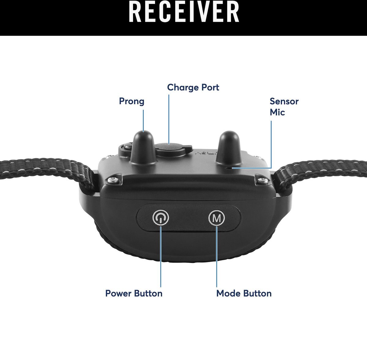 BARK COLLAR, Waterproof & Rechargeable with Vibration & Tone, Nylon ...