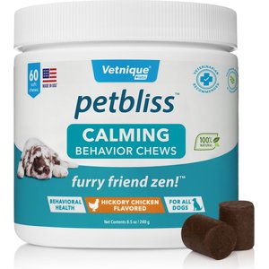 VETRISCIENCE Golden Years Chicken Flavor Calm & Confident Behavior Support Chew Supplement for ...