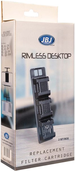 JBJ AQUARIUM Rimless Desktop Bio Aquarium Filter Cartridge Replacement ...