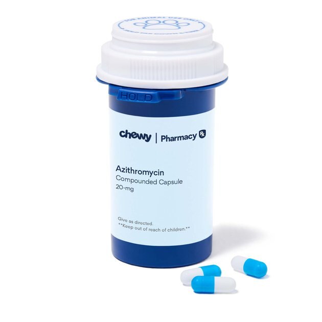 AZITHROMYCIN COMPOUNDED Capsule for Dogs & Cats, 20-mg, 1 Capsule ...