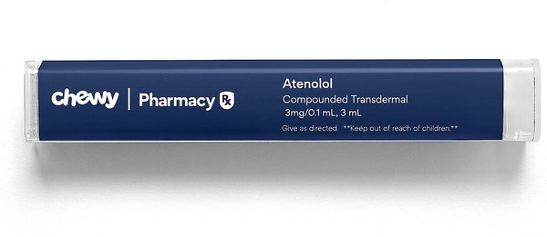 ATENOLOL COMPOUNDED Transdermal for Cats, 3-mg/0.1 mL, 3 mL, 2 Clicks=0 ...