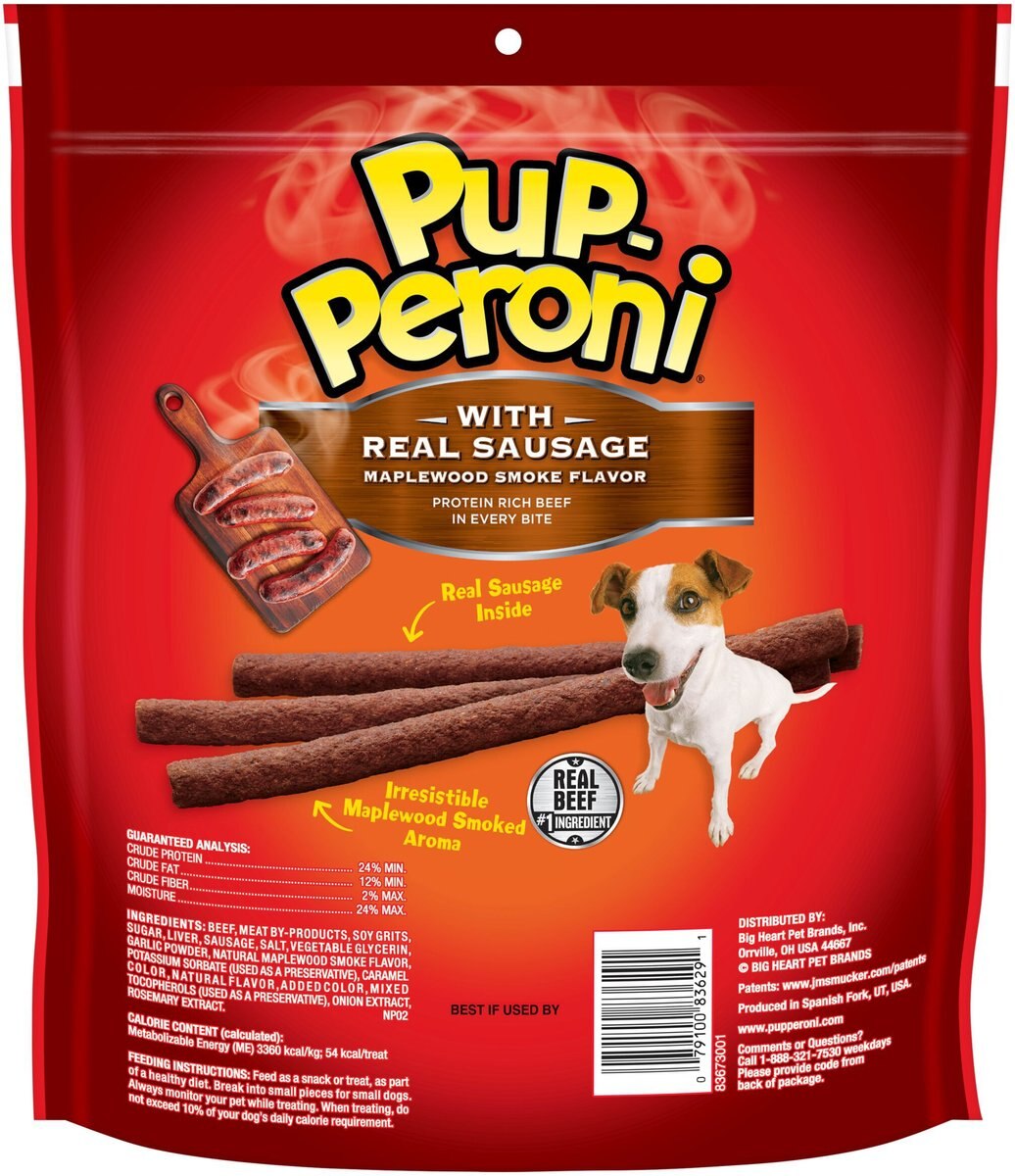 PUP-PERONI Real Sausage Maplewood Smoke Flavor Dog Treats, 22.5-oz bag ...