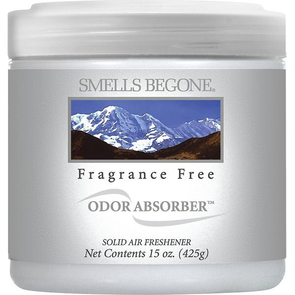 SMELLS BEGONE Fragrance Free Odor Absorbing Solid Gel, 15-fl oz jar, 2 ...