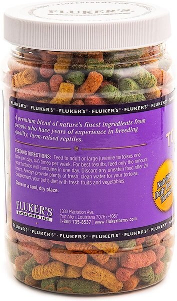 FLUKER'S Large Pellet Tortoise Diet Land Turtle Food, 10-oz jar - Chewy.com