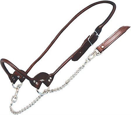 SULLIVAN SUPPLY Streamline Leather Rolled Nose Show Farm Animal Halter ...