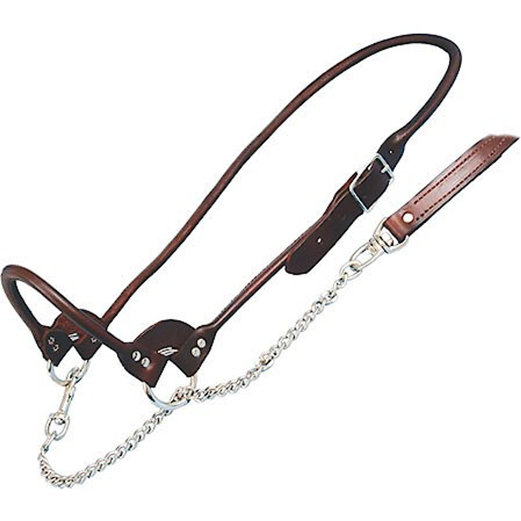 SULLIVAN SUPPLY Streamline Leather Rolled Nose Show Farm Animal Halter ...
