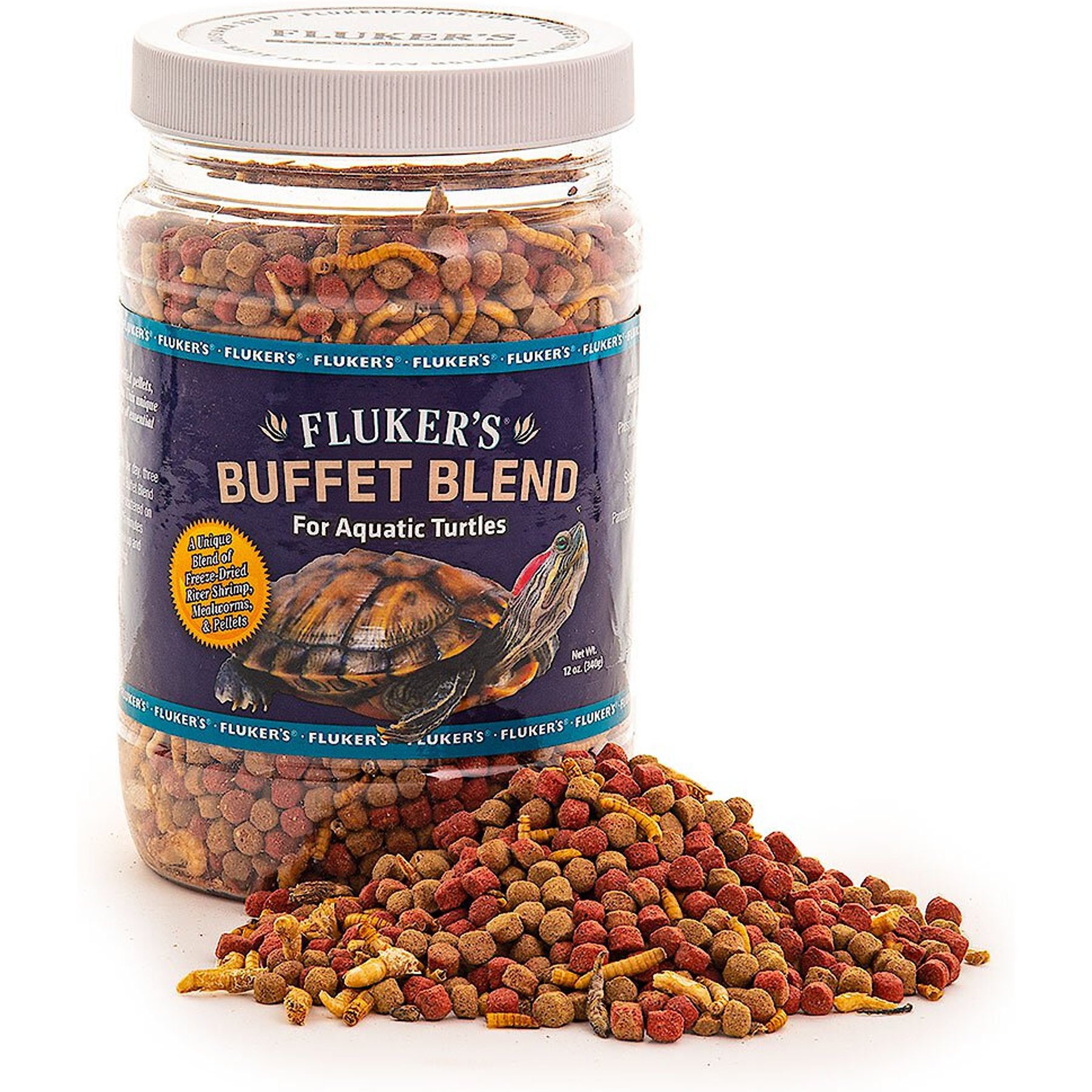 FLUKER'S Buffet Blend Aquatic Turtle Food, 12-oz - Chewy.com