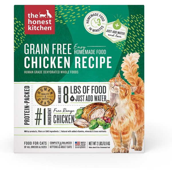 THE HONEST KITCHEN Dehydrated Grain-Free Chicken Cat Food, 2-lb - Chewy.com