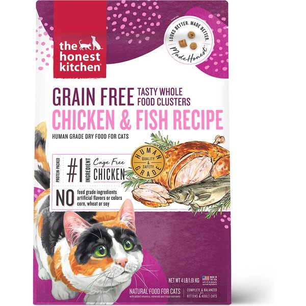 THE HONEST KITCHEN Whole Food Clusters Grain-Free Chicken & Fish Dry ...