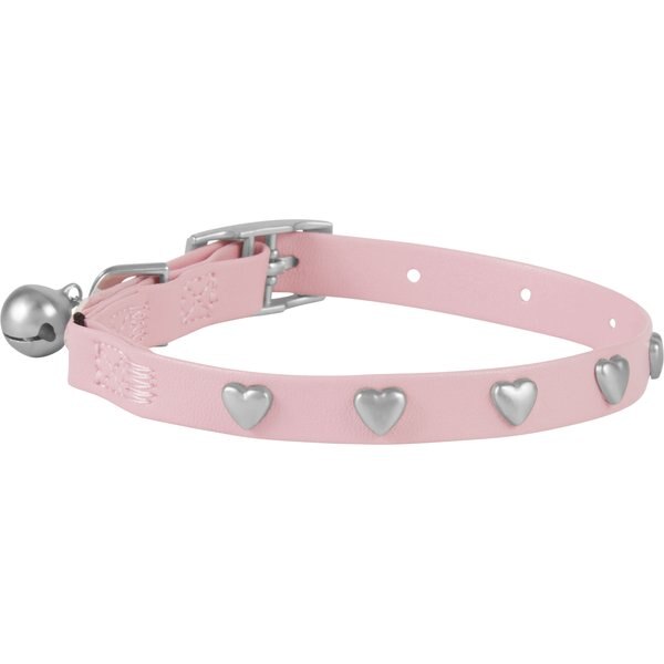 FRISCO Heart Design Cat Collar, Pink, 8 to 12-in neck, 3/8-in wide ...
