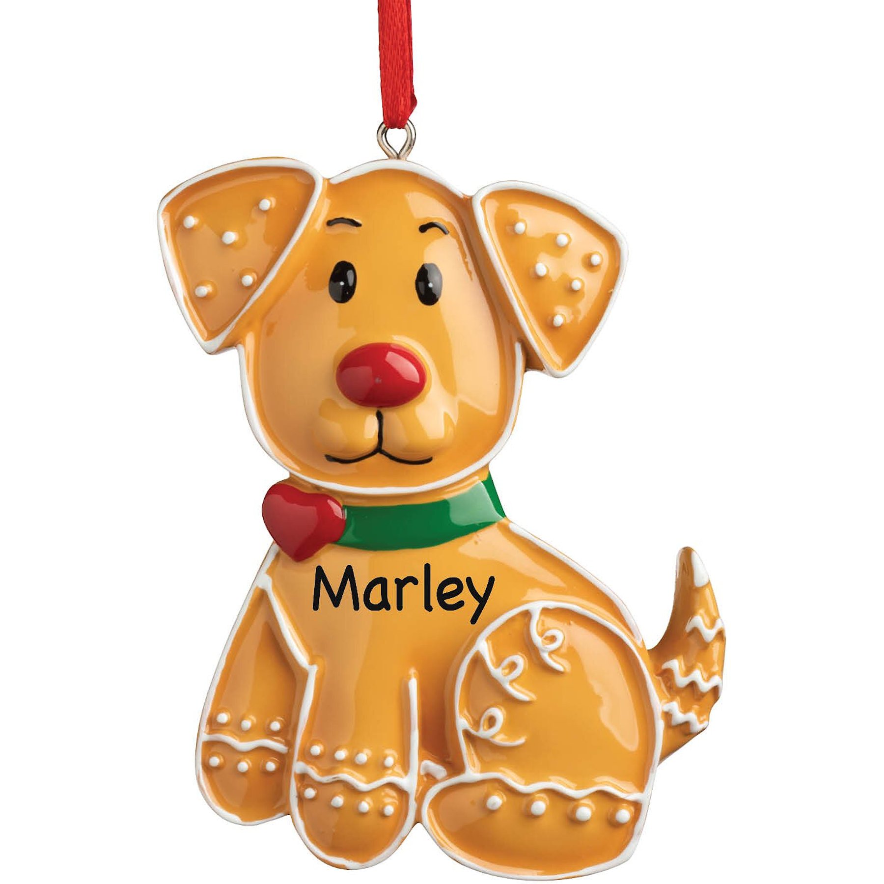 CUSTOM PERSONALIZATION SOLUTIONS Personalized Gingerbread Dog Ornament ...