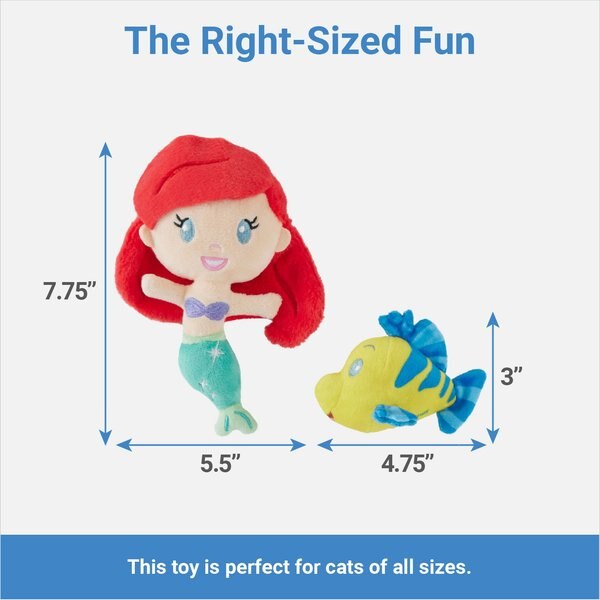 Out of Stock - DISNEY Princess Ariel Plush Cat Toy with Catnip, 2 count ...