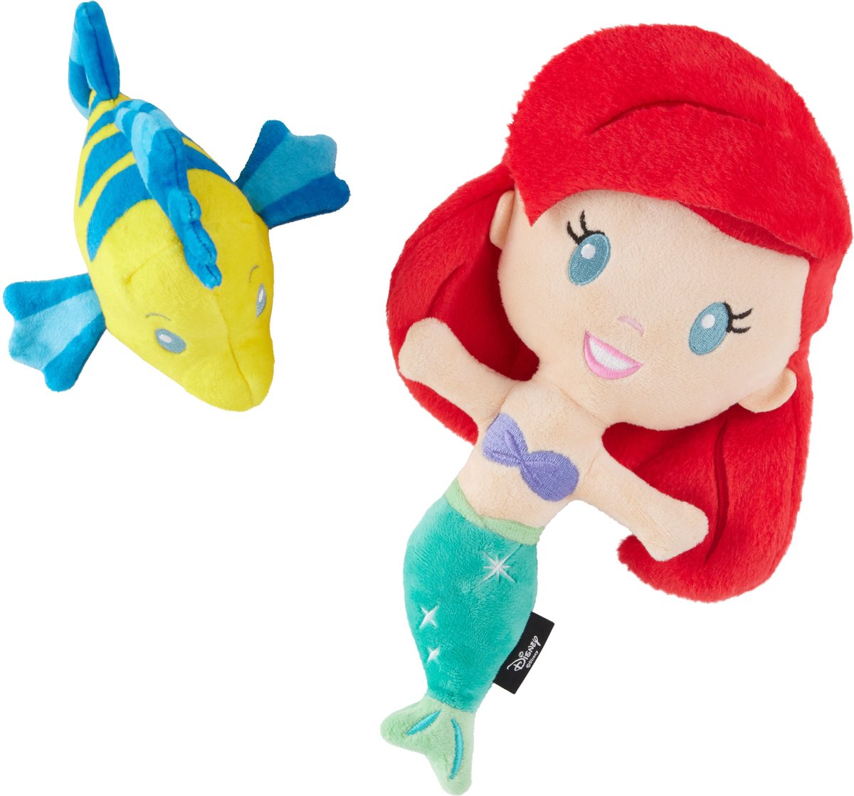 DISNEY Princess Ariel Plush Squeaky Dog Toy, 2 count - Chewy.com