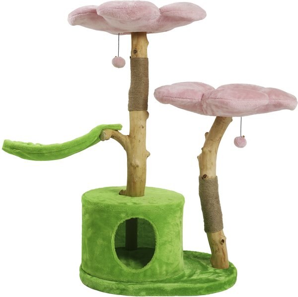 KBSPETS Floral 45-in Sisal Cat Tree, Cherry Blossom - Chewy.com