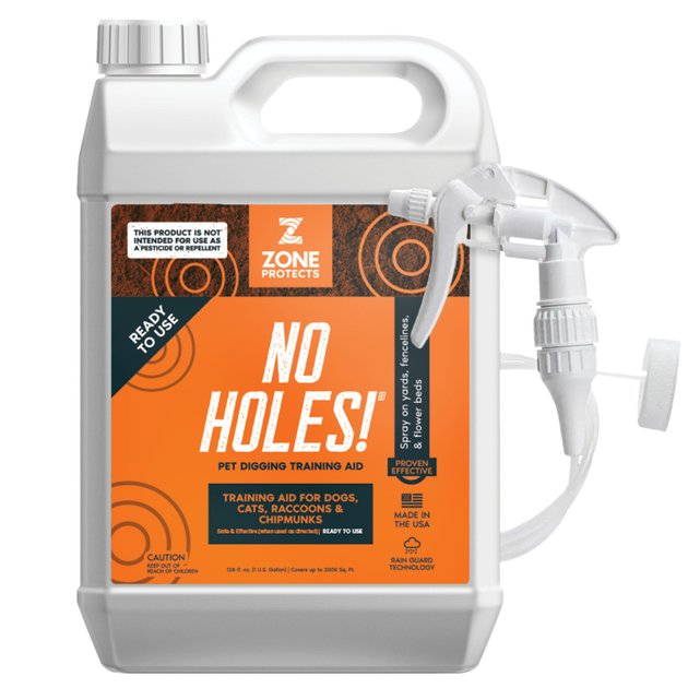 ZONE PROTECTS No Holes! Dog Digging Prevention Spray, 1-gal bottle ...