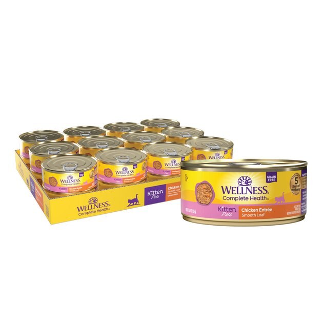 WELLNESS Complete Health Kitten Chicken Entrée Recipe Canned Wet Cat ...