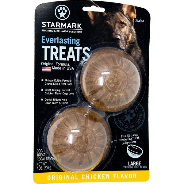 STARMARK Everlasting Chicken Flavored Dog Treats, Large, 4 count ...