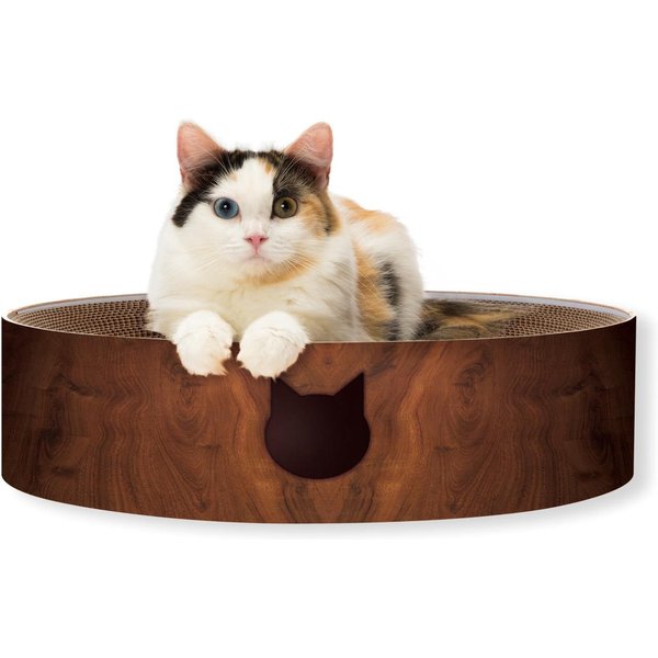 NECOICHI Cozy Cat Scratcher Bowl Toy, Dark Cherry, X-Large - Chewy.com