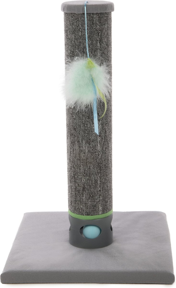 SMARTYKAT Playful Post Carpet Cat Scratching Post with Track Toy Base ...