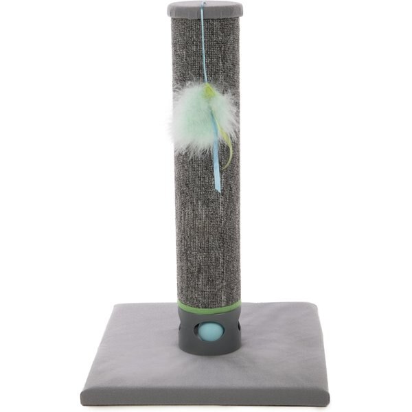 SMARTYKAT Playful Post Carpet Cat Scratching Post with Track Toy Base ...