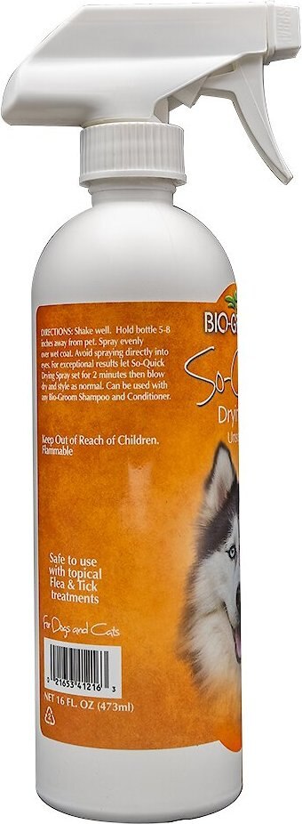 BIO-GROOM So-Quick Drying Aid Spray for Dogs & Cats, 16-fl oz bottle ...