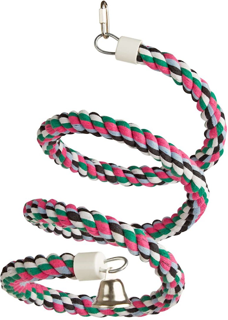 A&E CAGE COMPANY Rainbow Cotton Rope Boing Bird Toy - Chewy.com