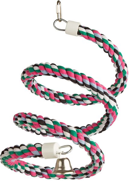 A&E CAGE COMPANY Rainbow Cotton Rope Boing Bird Toy - Chewy.com