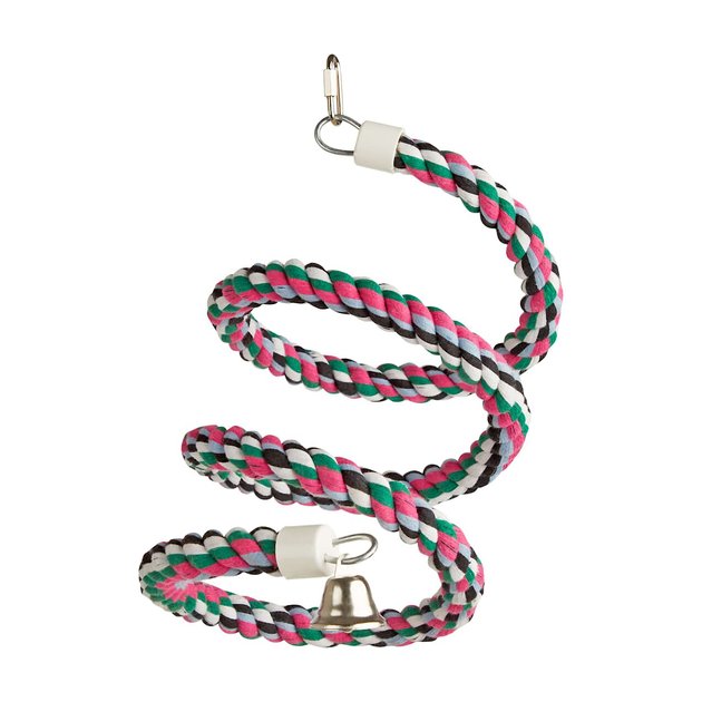 A&E CAGE COMPANY Rainbow Cotton Rope Boing Bird Toy - Chewy.com